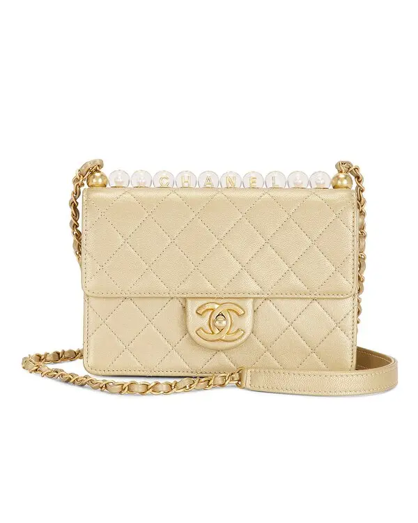 FWRD RENEW Chanel Goatskin Small Chic Pearls Flap Bag