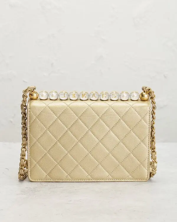 FWRD RENEW Chanel Goatskin Small Chic Pearls Flap Bag