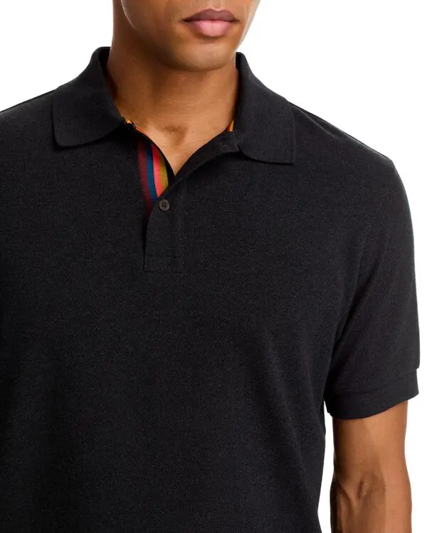 Paul Smith Stripe Placket Cotton Polo Shirt