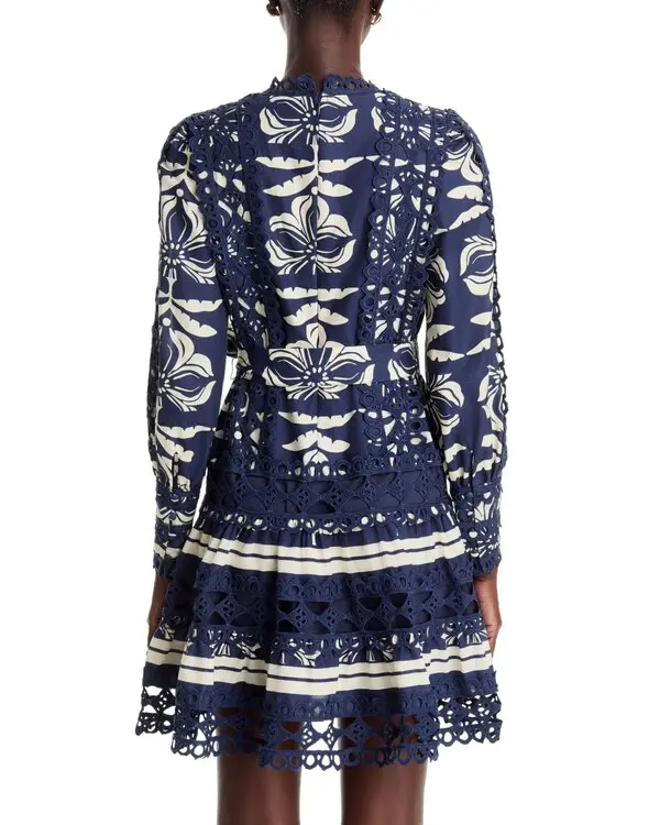 LAYERED WITH LOVE Linda Cotton Lace Trim Mini Dress