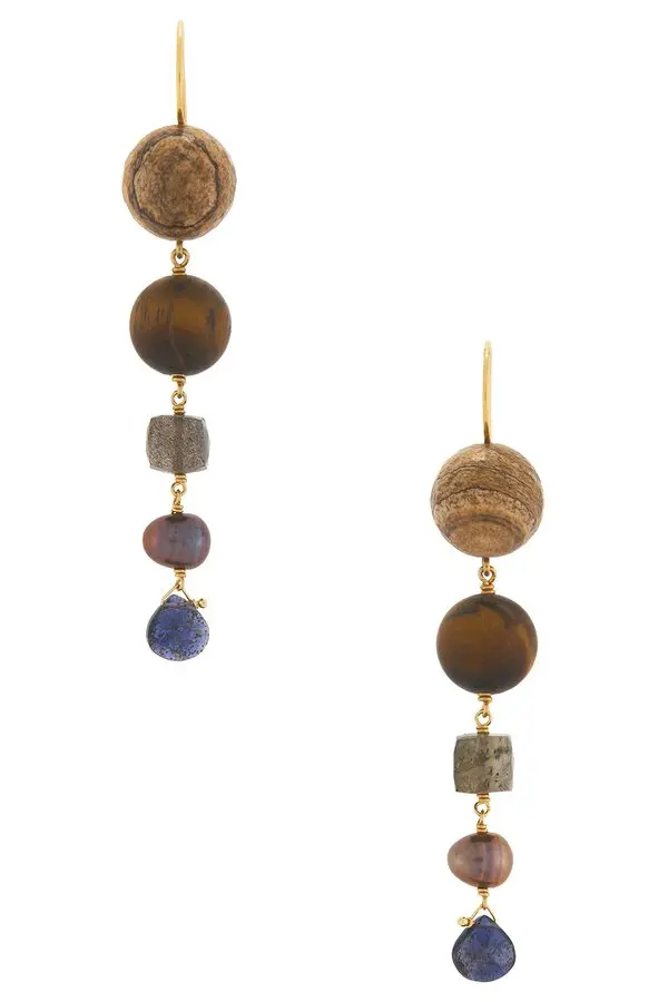 Chan Luu Sterling Silver Drop Earrings - Multi