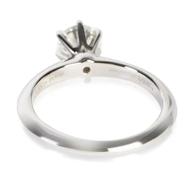 Tiffany & Co. 0.67 Ct Round Brilliant Diamond Solitaire Engagement Ring
