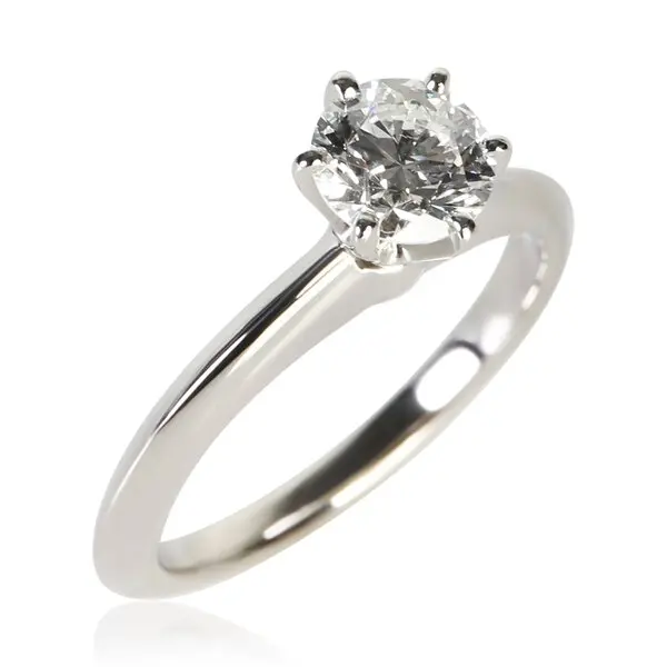 Tiffany & Co. 0.67 Ct Round Brilliant Diamond Solitaire Engagement Ring