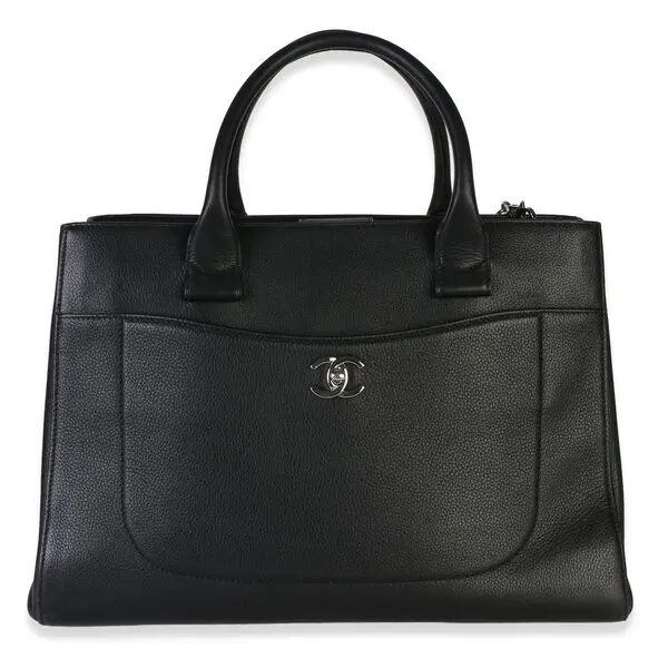 Chanel Grained Calfskin Neo Executive Shopper Tote - Black