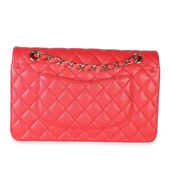 Chanel Quilted Caviar Classic Double Flap Bag - Red