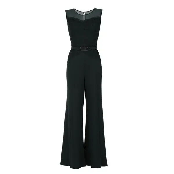 LUNA FASHION HOUSE Lace Jumpsuit, Jody - Green