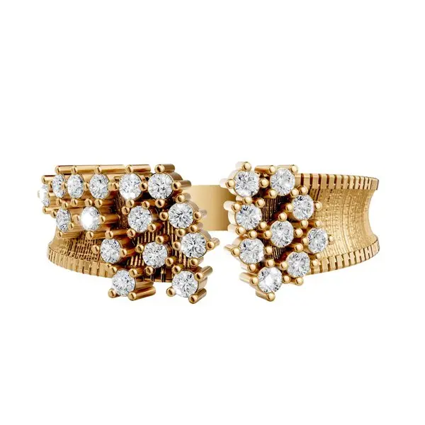 AYA FINE JEWELRY Sienna Lab Grown Diamond Cluster Ring In Gold - Yellow
