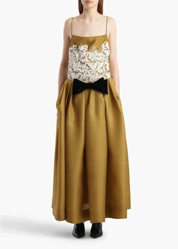 Khaite Neema Lace Panel Top
