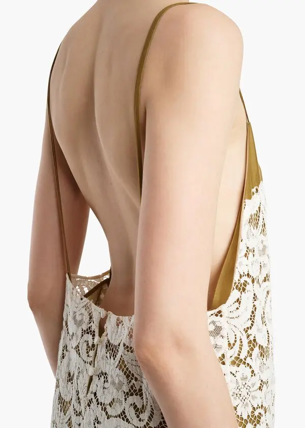 Khaite Neema Lace Panel Top