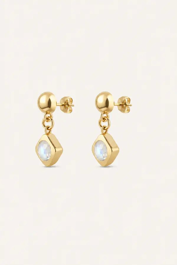 SOPHIE BLAKE Lela Drop Moonstone Earrings - Gold