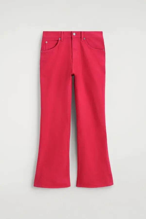 Cos Valley Cropped Bootcut Jeans - Red