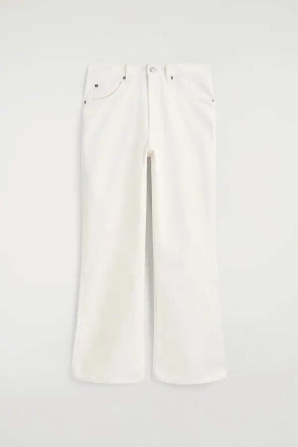 Cos Valley Cropped Bootcut Jeans - White
