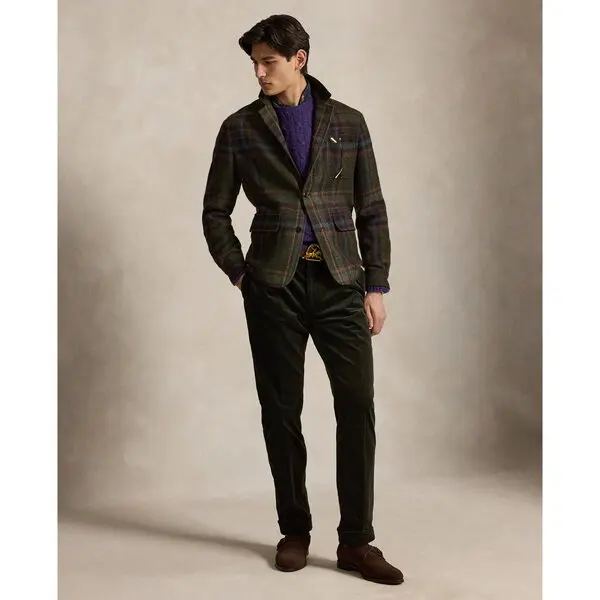 Ralph Lauren Tailored Fit Plaid Tweed Sport Coat