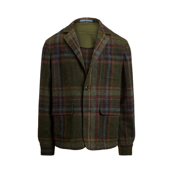 Ralph Lauren Tailored Fit Plaid Tweed Sport Coat