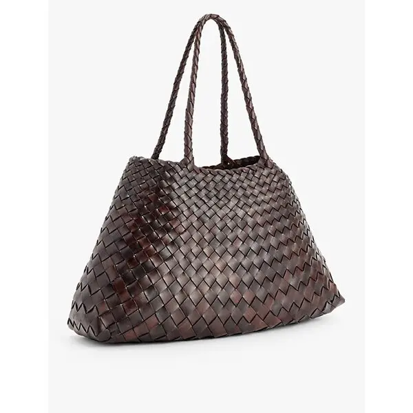 Dragon Diffusion Santa Croce Leather Basket Bag - Dark Brown