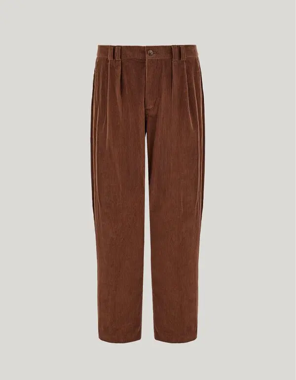 Canali Cotton Corduroy Double Pleat Pants