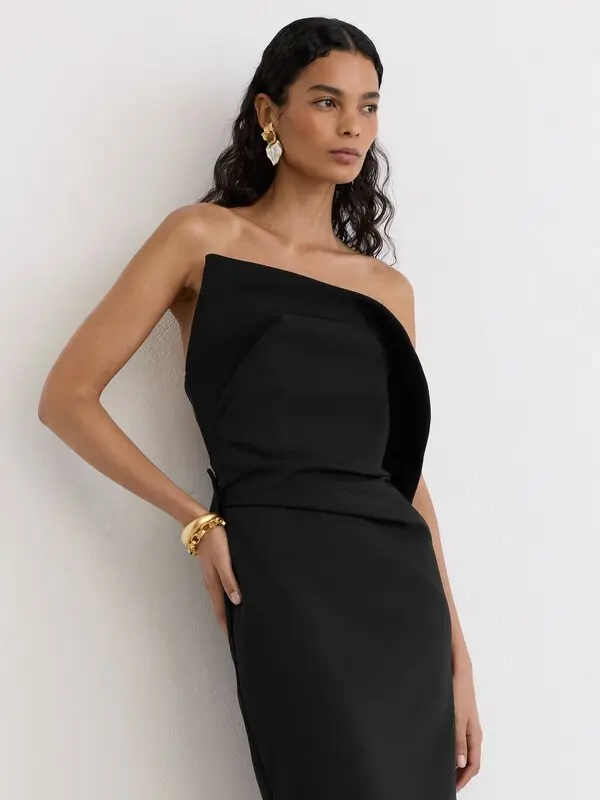 REISS Dasha Strapless Midi Dress