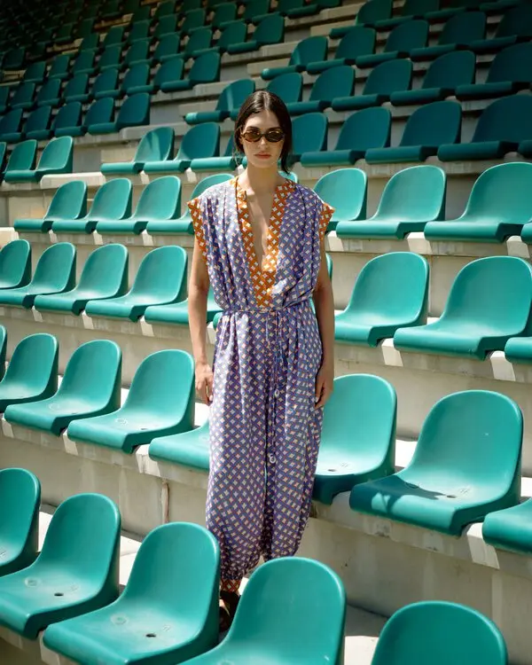 KARMA ON THE ROCKS Jiyu Psyche Silk Harem Jumpsuit