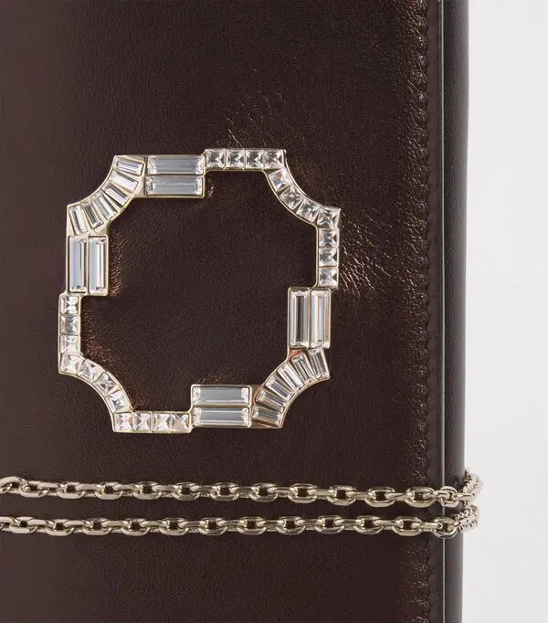 MALONE SOULIERS Satin Vivien Clutch Bag With Crystal Embellishment