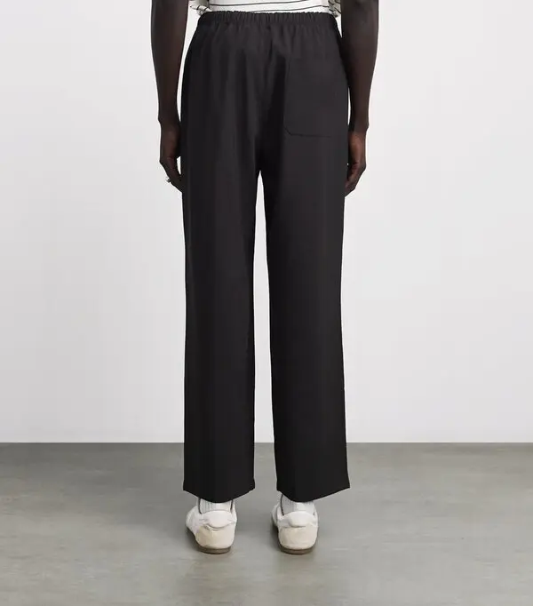 FRAME Wool-blend Pleated Trousers - Brown
