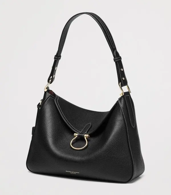 ASPINAL OF LONDON Grained Leather Ella Shoulder Bag