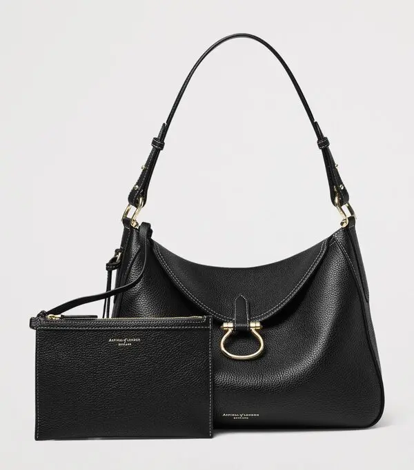 ASPINAL OF LONDON Grained Leather Ella Shoulder Bag