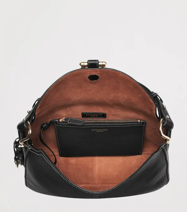 ASPINAL OF LONDON Grained Leather Ella Shoulder Bag