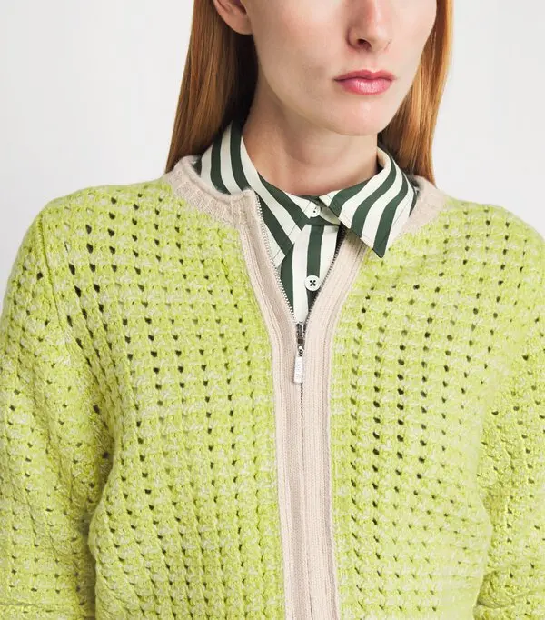 BARRIE Cashmere-wool Zip-up Cardigan