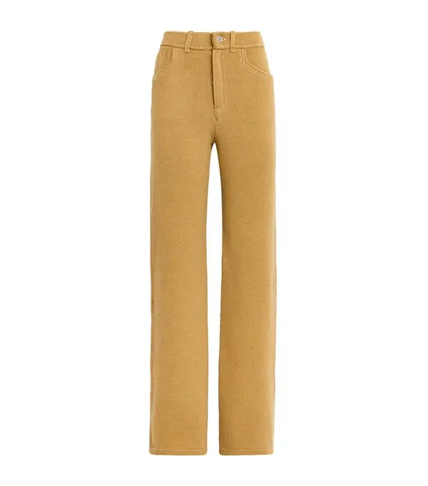 BARRIE Cashmere-wool Straight Trousers