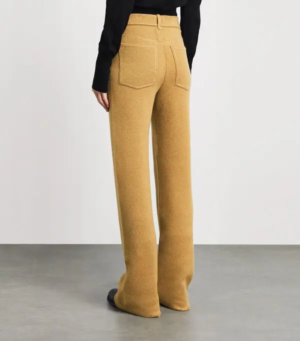 BARRIE Cashmere-wool Straight Trousers