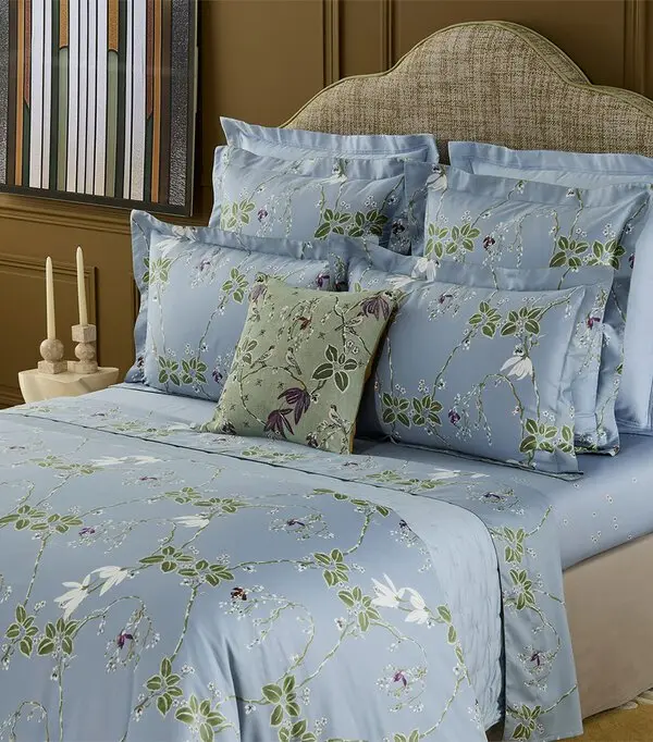 YVES DELORME Organic Cotton Rameau Super King Flat Sheet