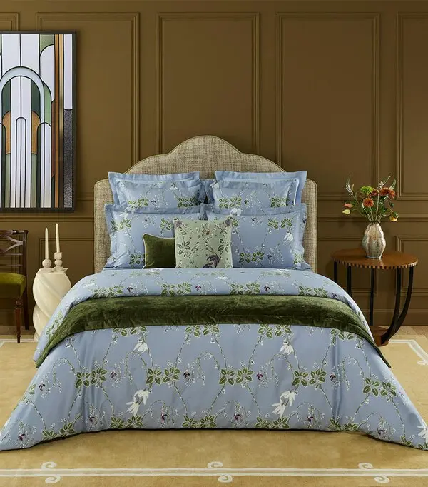 YVES DELORME Organic Cotton Rameau Oxford Pillowcase