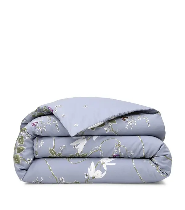YVES DELORME Organic Cotton Rameau Duvet Cover - Blue