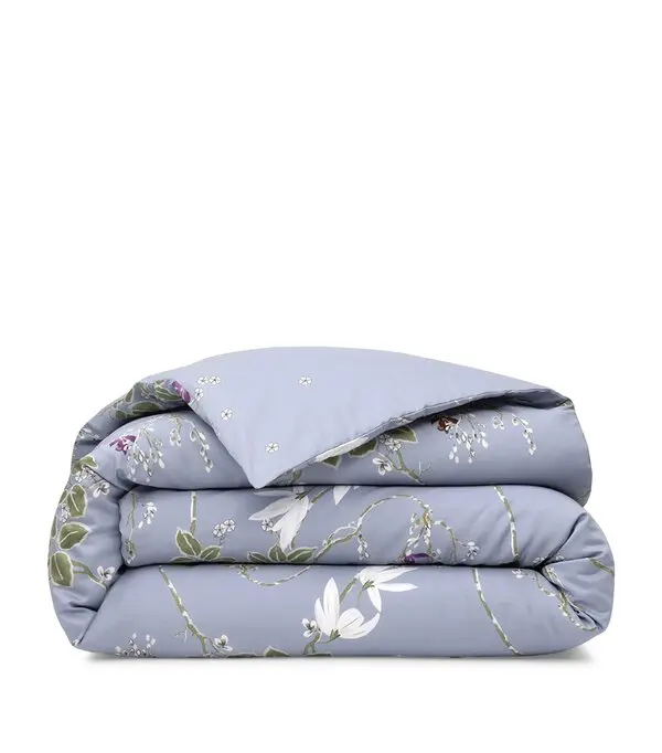 YVES DELORME Organic Cotton Rameau Duvet Cover - Blue