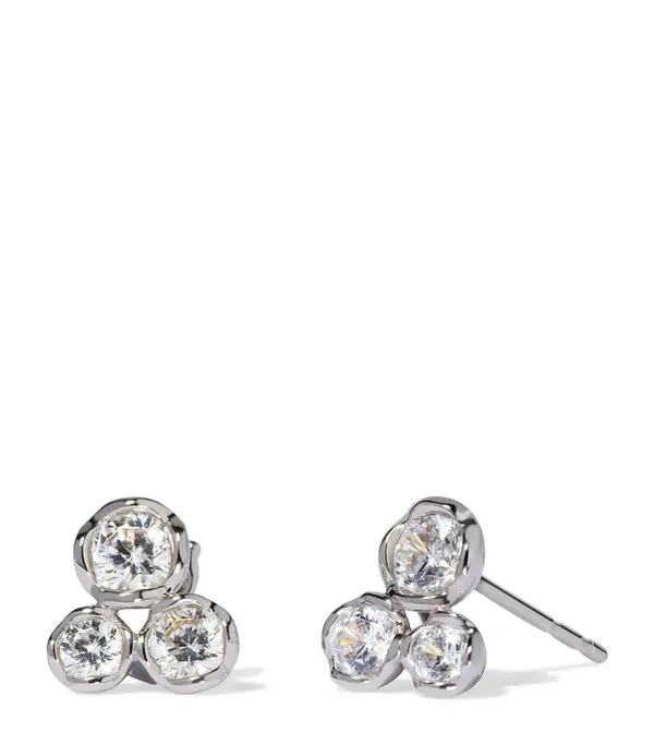 Annoushka White And Diamond Whoopsie Daisy Triple Stud Earrings