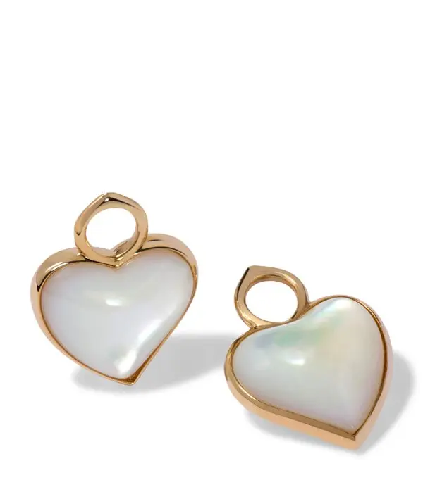 Annoushka Yellow And Mother-of-pearl Baby Heart Earring Drops - Gold