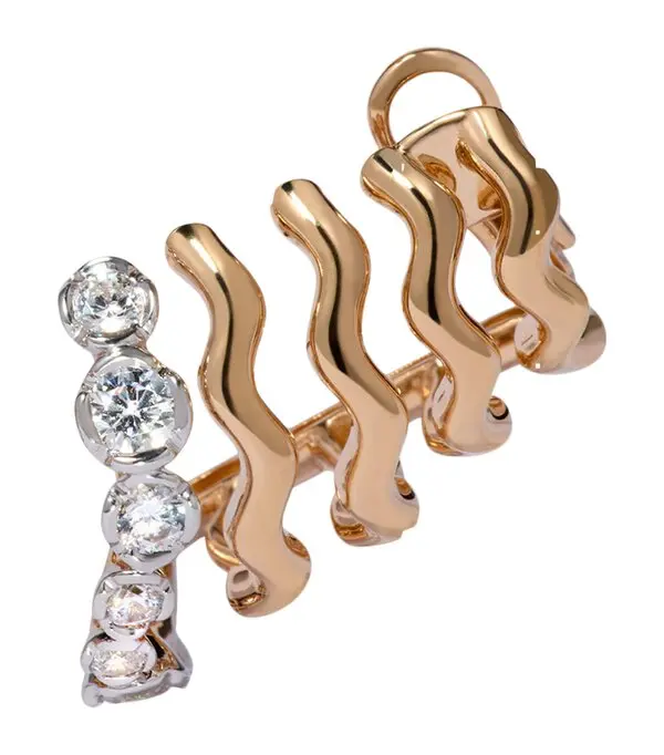 Annoushka White, Yellow And Diamond Whoopsie Daisy Multi Hoop Earring