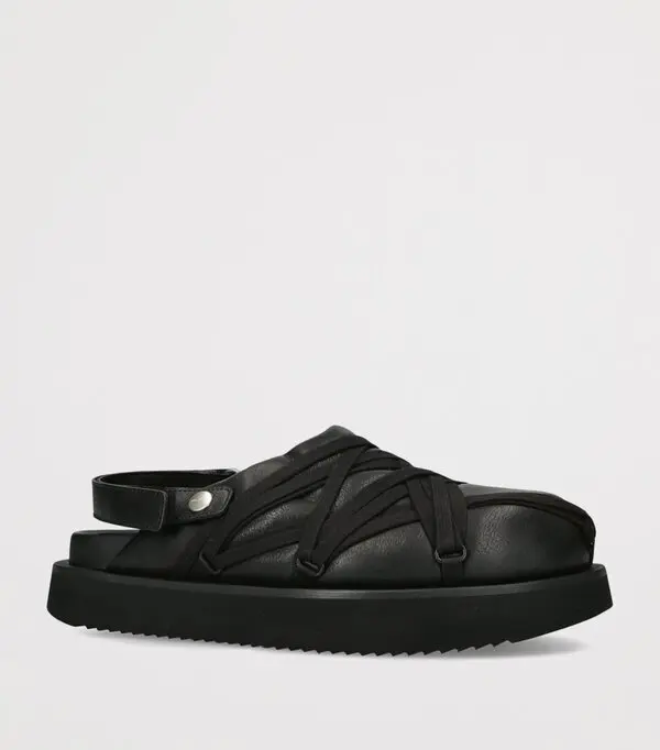 Rick Owens Leather Padded Megalace Mules