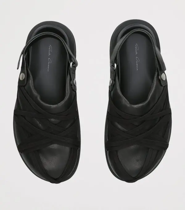 Rick Owens Leather Padded Megalace Mules