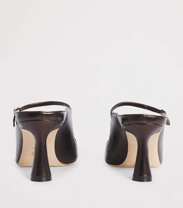 MALONE SOULIERS Metallic Leather Rania Heeled Mules 70