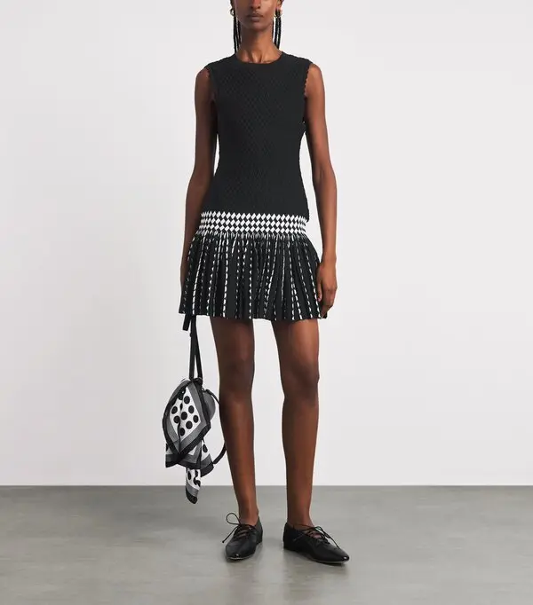 Sandro Check-detail Mini Dress