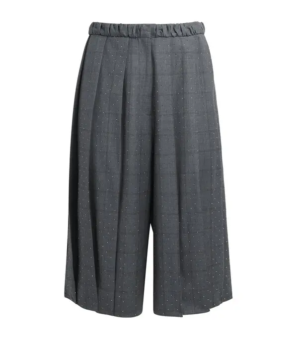 Sandro Wool Embellished Culottes - Black