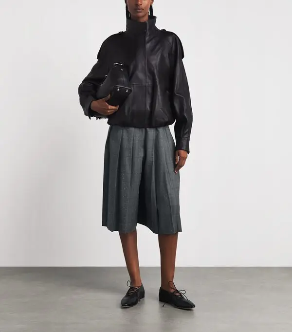 Sandro Wool Embellished Culottes