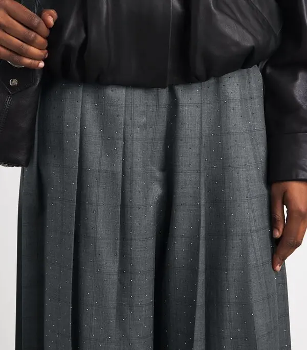 Sandro Wool Embellished Culottes