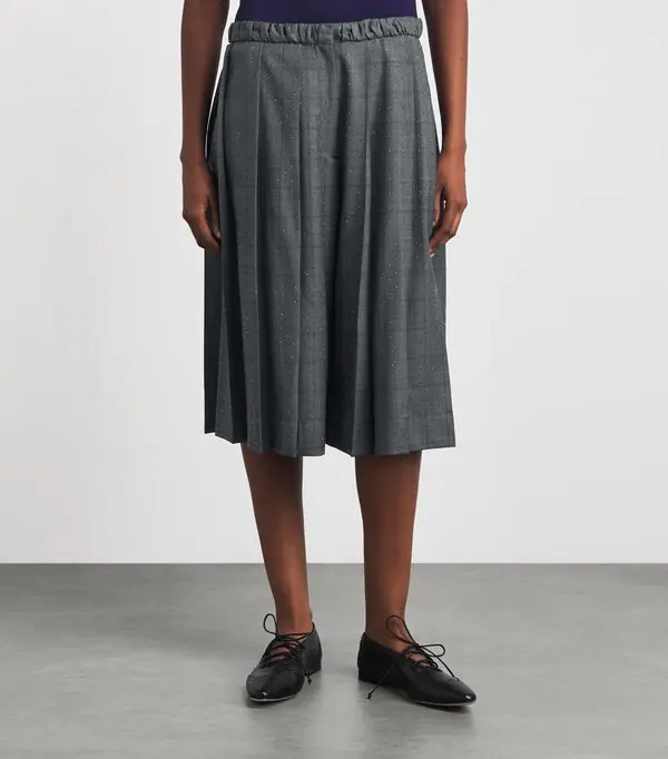 Sandro Wool Embellished Culottes