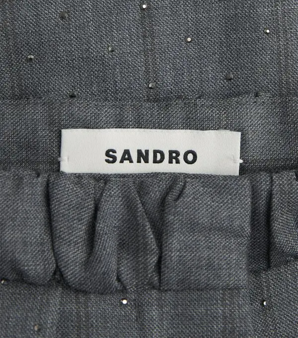 Sandro Wool Embellished Culottes