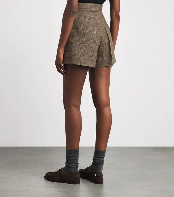 Sandro Wool Check Shorts