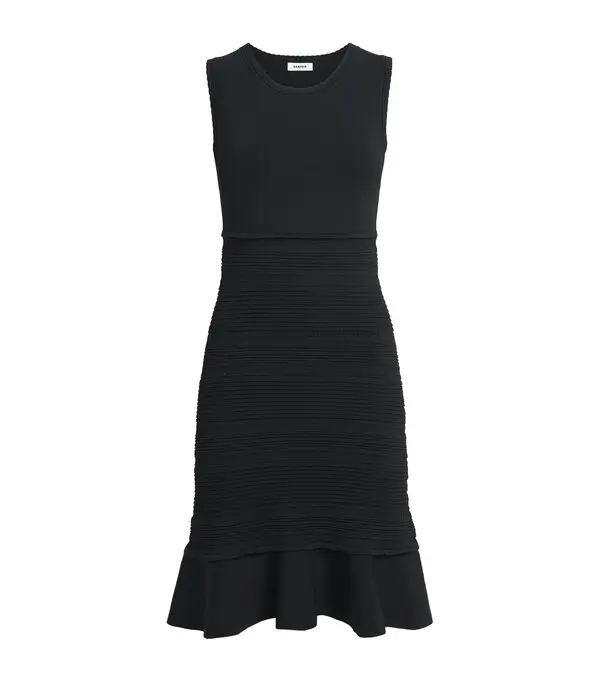 Sandro Knitted Pointelle Mini Dress