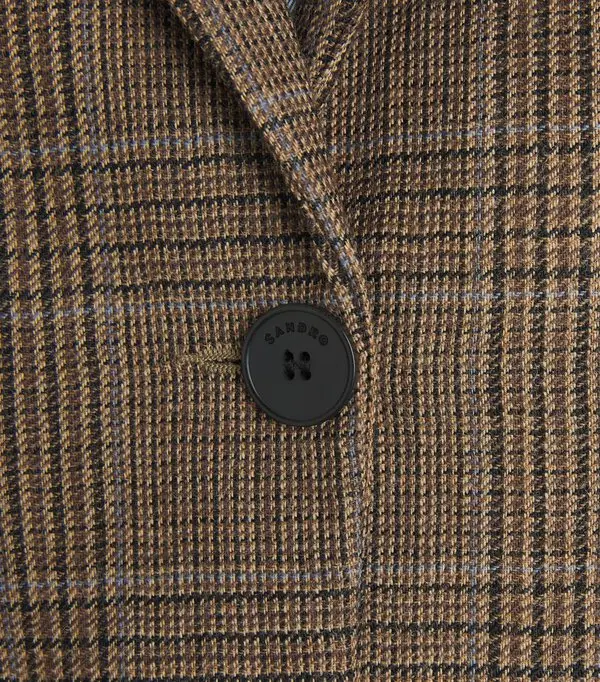 Sandro Wool Check Blazer