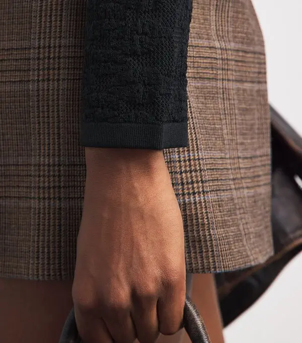 Sandro Pointelle-knit Cropped Cardigan